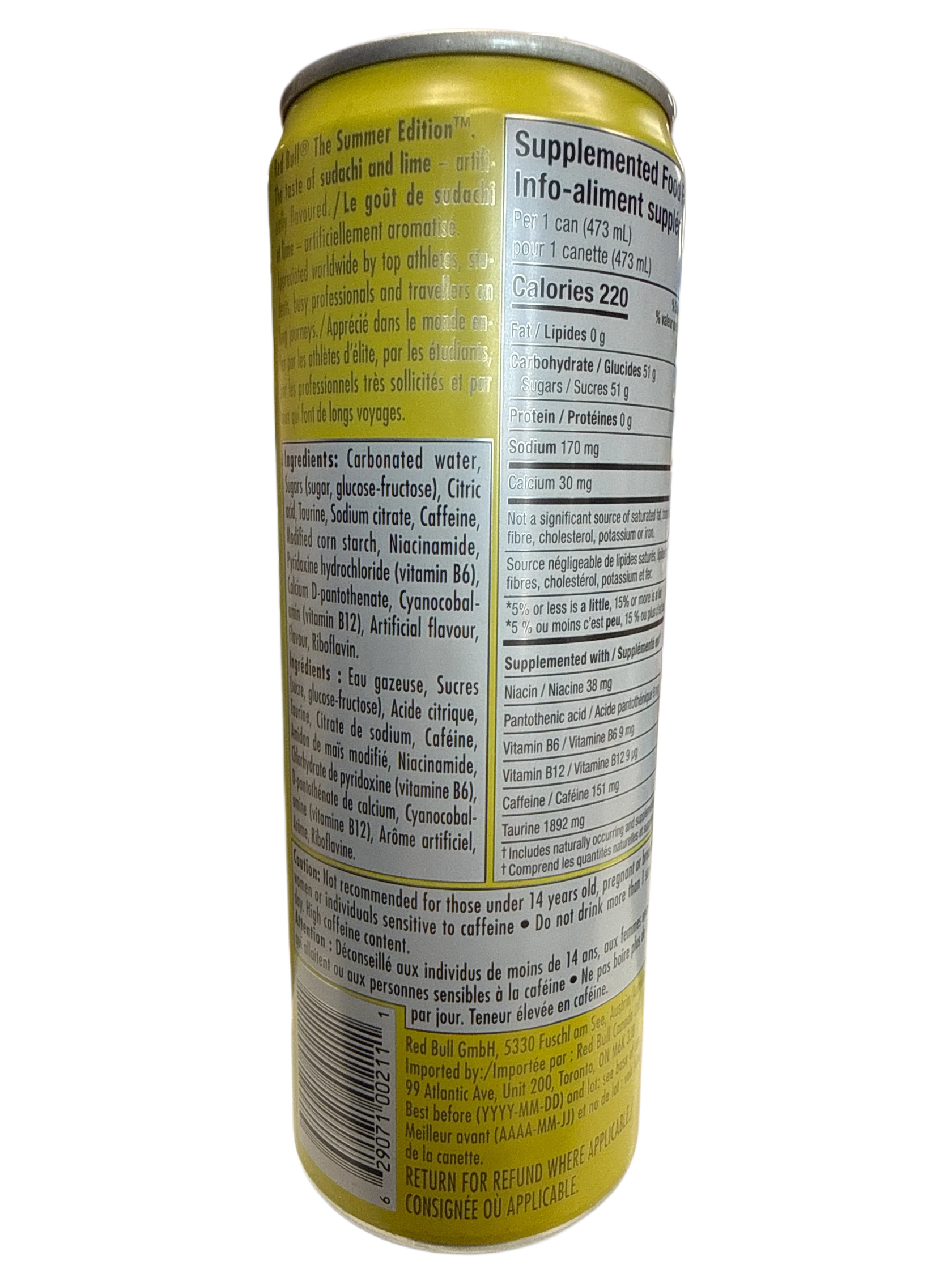 Red Bull Sudachi Lime 473ML Canada | Summer Edition Energy